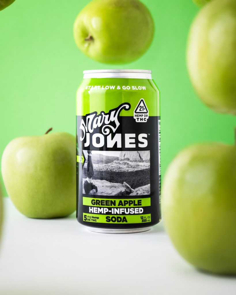 Delta 9 THC Infused Soda (Green Apple) - Mary Jones